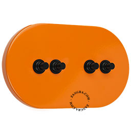 Belgian orange light switches and sockets | zangra