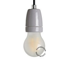 Discover here a grey porcelain e27 lamp holder | zangra